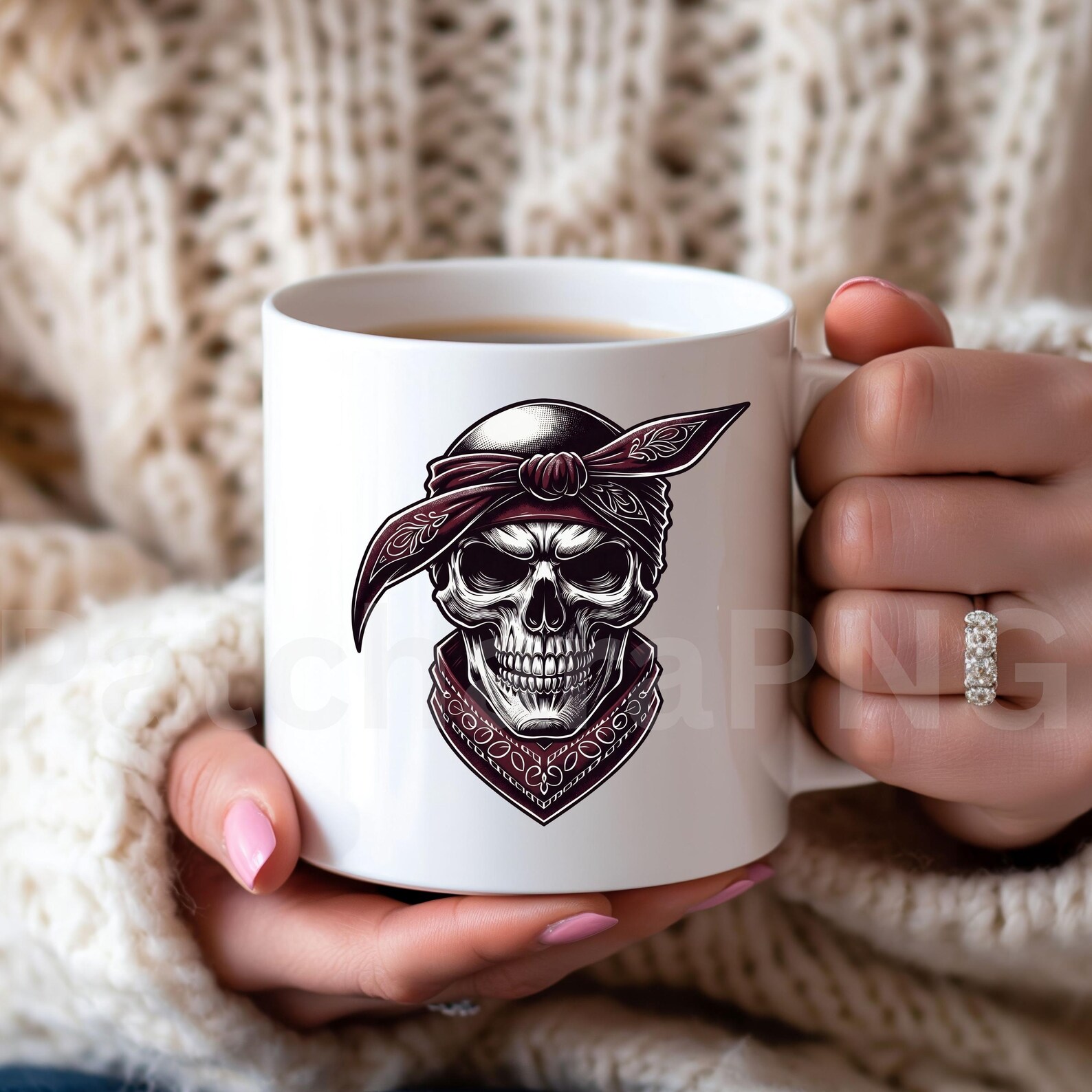 Bandana Skull PNG | Gangsta Skull Clipart for Shirt Design | Tough ...