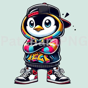 Hip Hop Penguin PNG Clipart Cool Penguin Hip Hop Illustration Funky ...