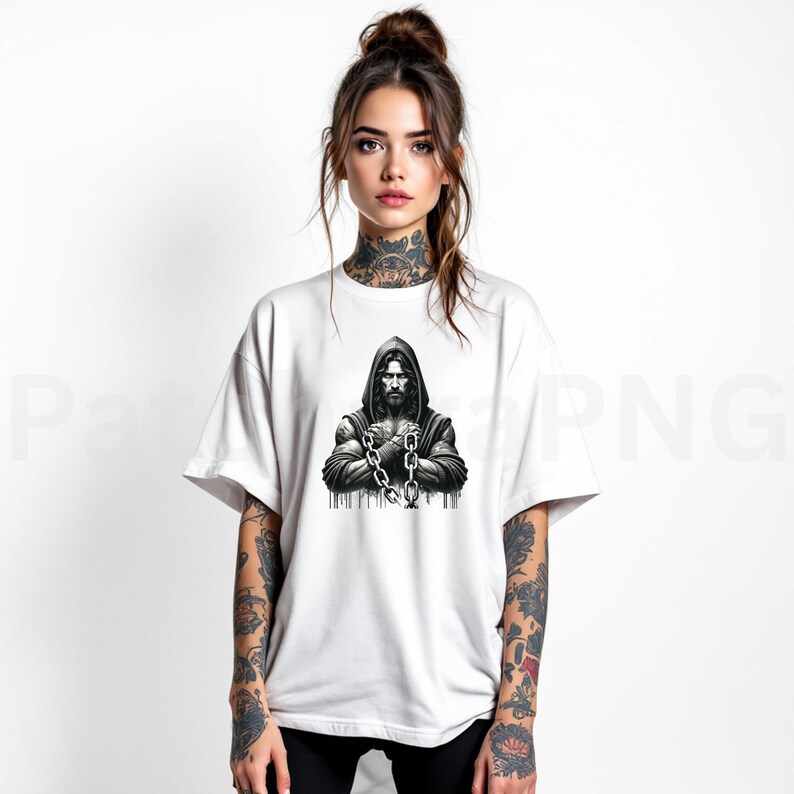 Street Jesus PNG | Urban Graffiti Religious Art | DTF Transfer ...