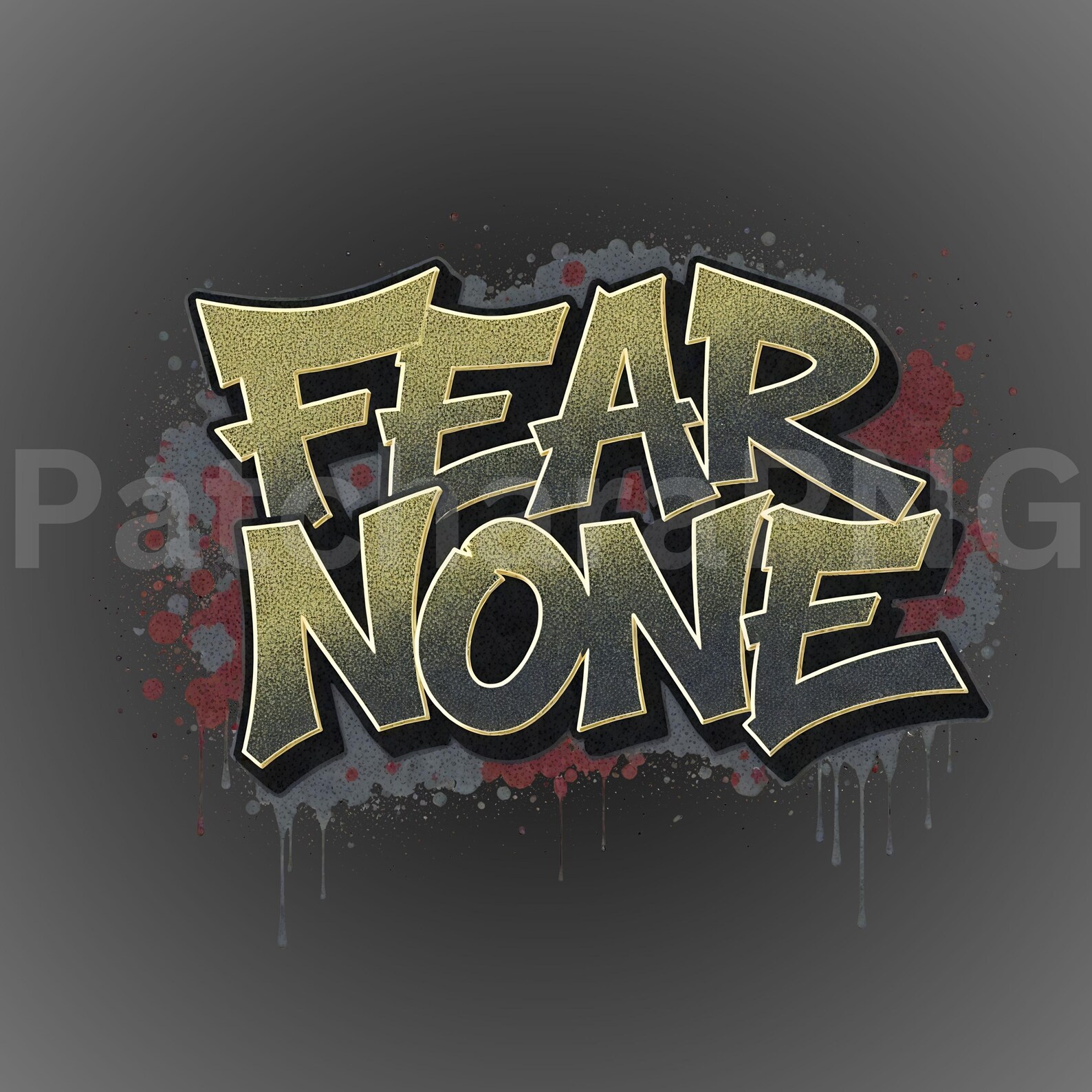 Fear None PNG | Bold Street Graffiti Quote Clipart | Hustle Typography ...