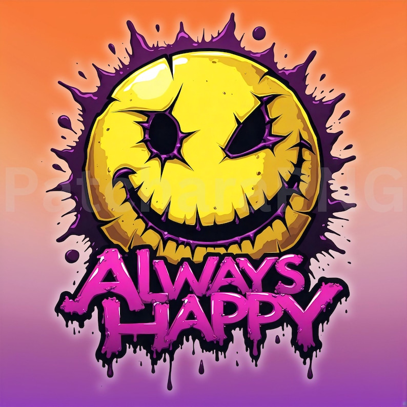 Creepy Smile PNG | Always Happy Emoji Clipart | Cracked Face ...