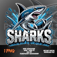 Shark Soccer Mascot PNG, Blue Shark Soccer Artwork, Shark Boy Spirit ...