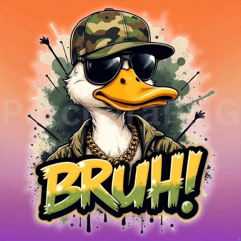 Cool Duck PNG | BRUH Meme Duck Clipart | Gangsta Duck Sublimation ...