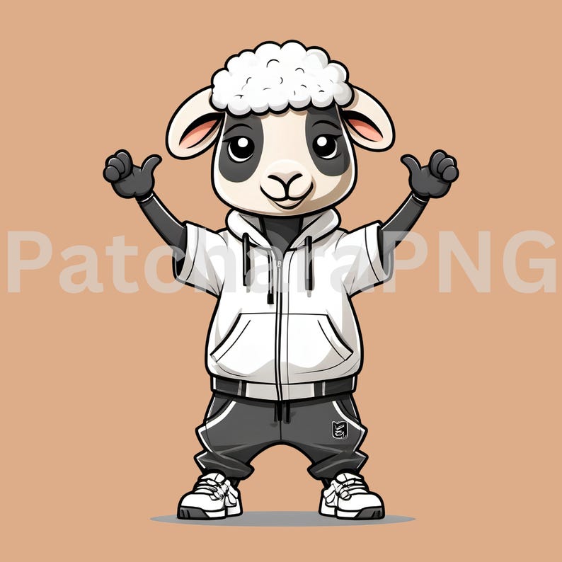 Hip-hop Sheep PNG | Cool Cartoon Animal Graphic | Urban Streetwear ...