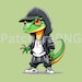 Hip Hop Lizard PNG | Cool Lizard Clipart in Hoodie and Sneakers | Urban ...