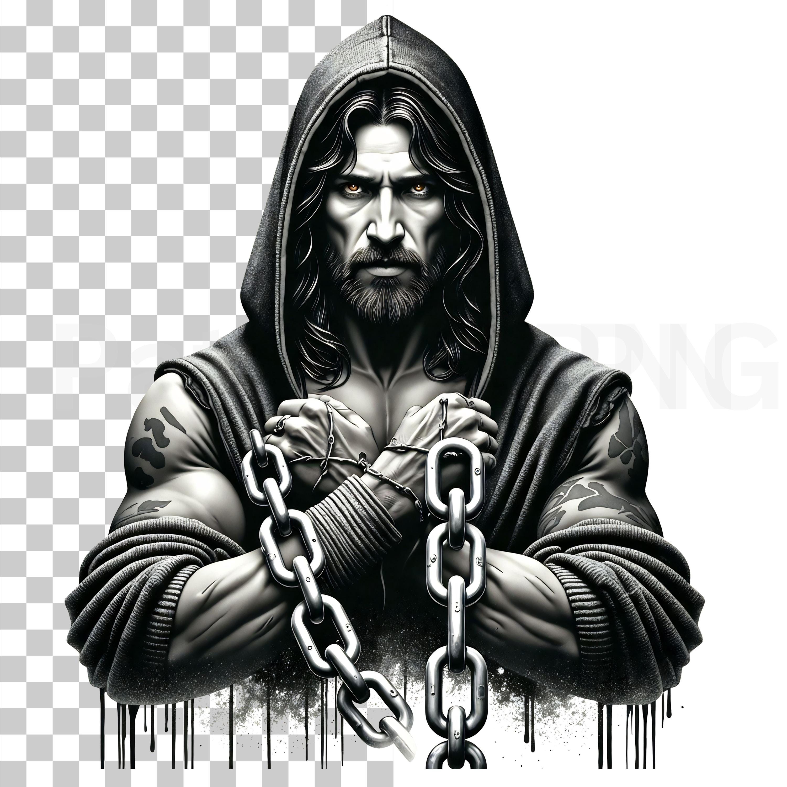 Street Jesus PNG | Urban Graffiti Religious Art | DTF Transfer ...