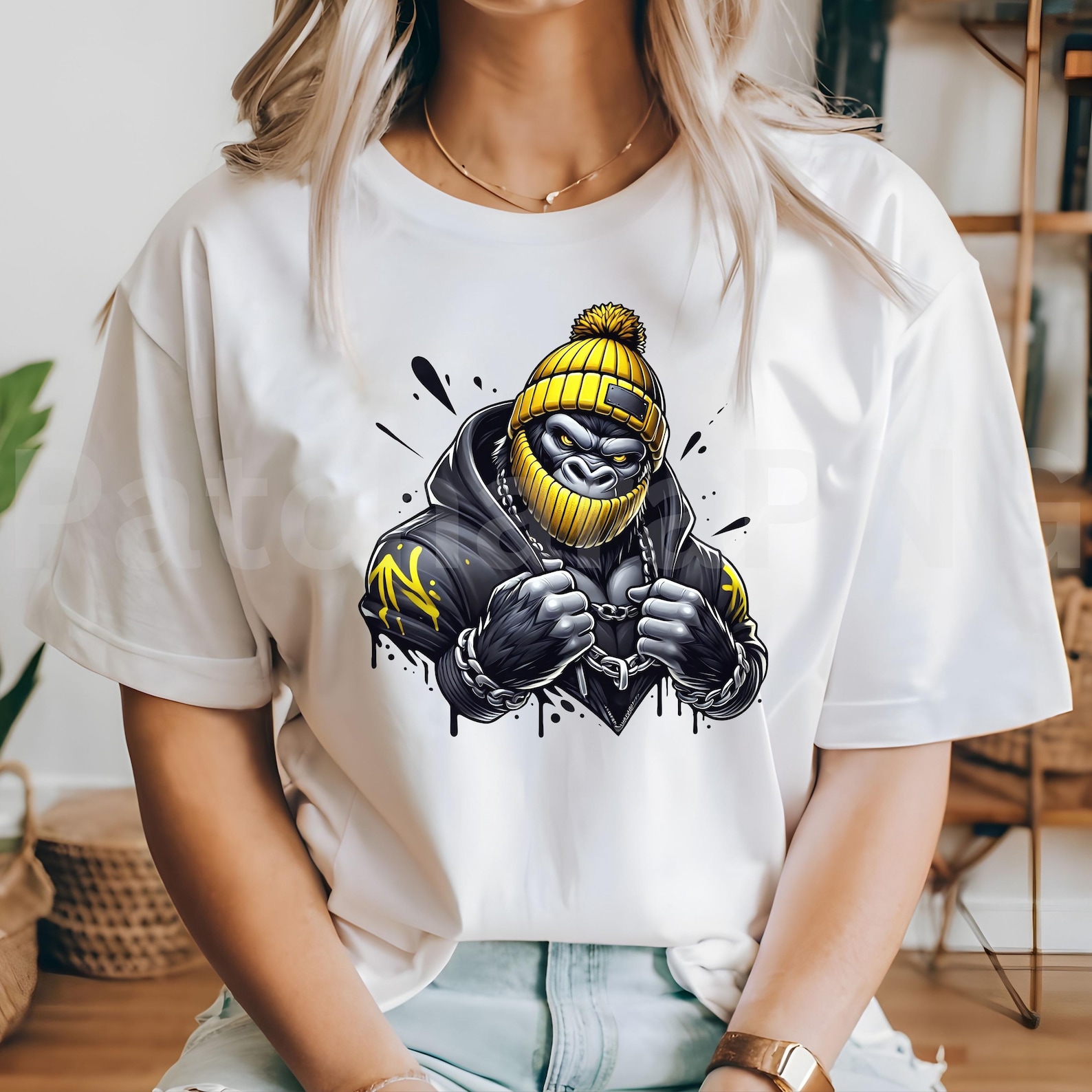 Urban Gorilla PNG | Buff Gorilla in Hoodie Clipart | Street Jungle King ...