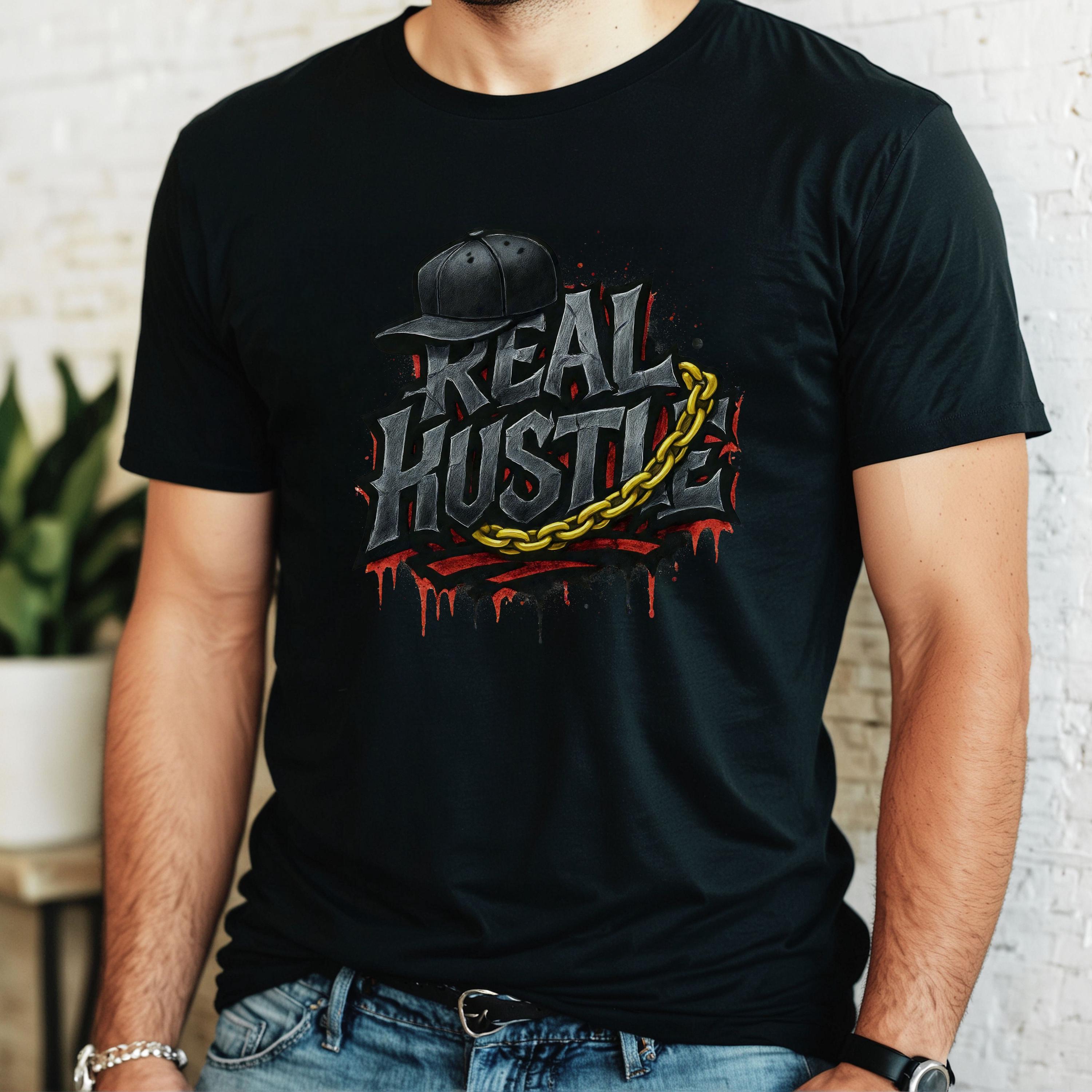 Real Hustle PNG | Graffiti Hustle Quote Clipart With Gold Chain | Urban ...
