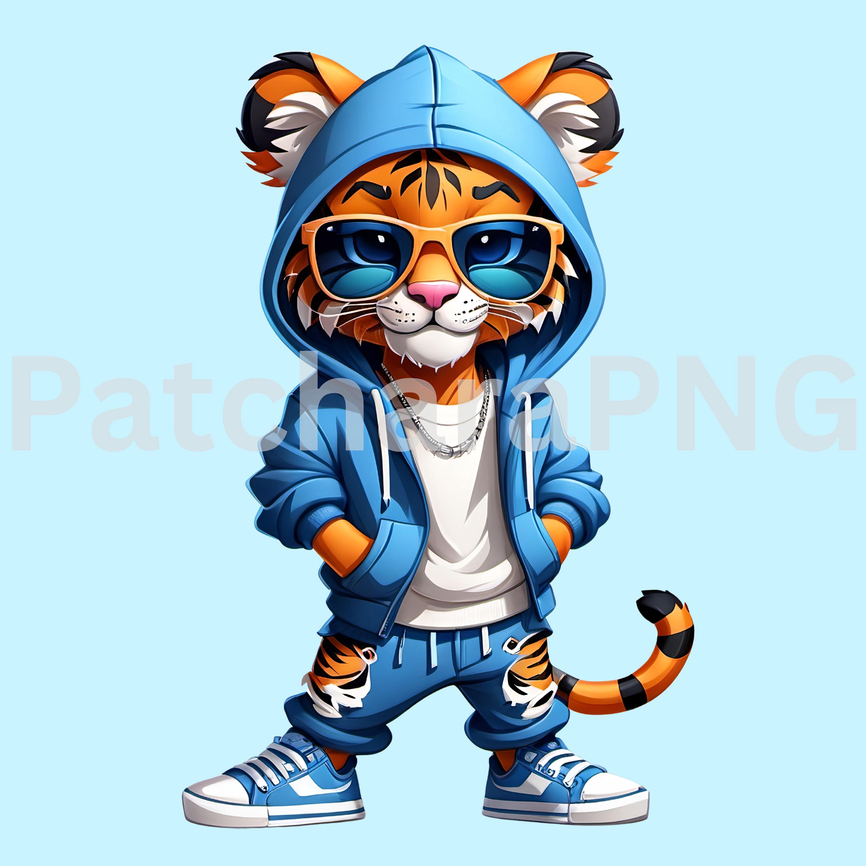 Urban Tiger PNG | Cool Tiger Clipart in Hoodie and Sneakers | Hip Hop ...