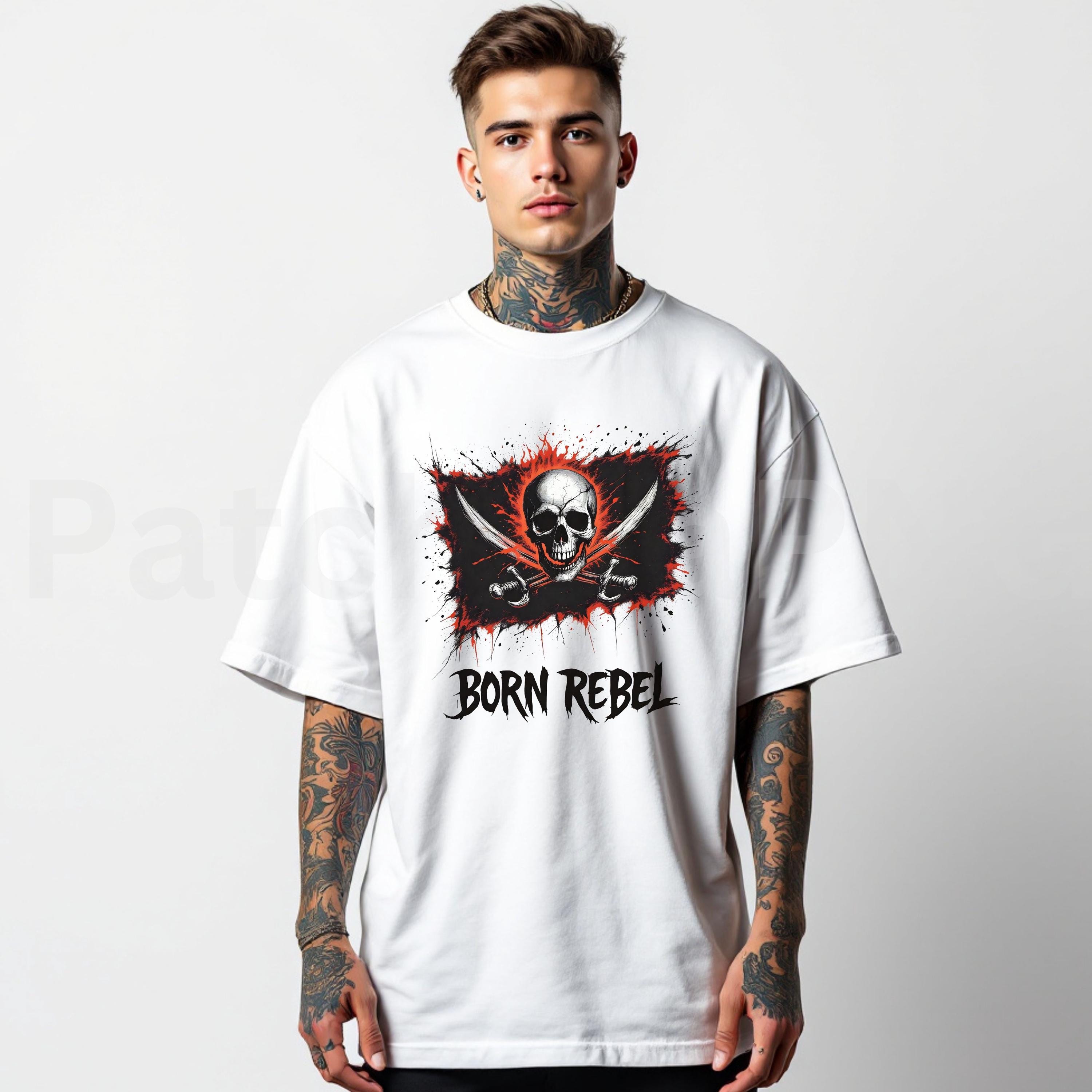 Born Rebel Skull PNG | Boxing Skeleton Clipart for Sublimation | Skull ...