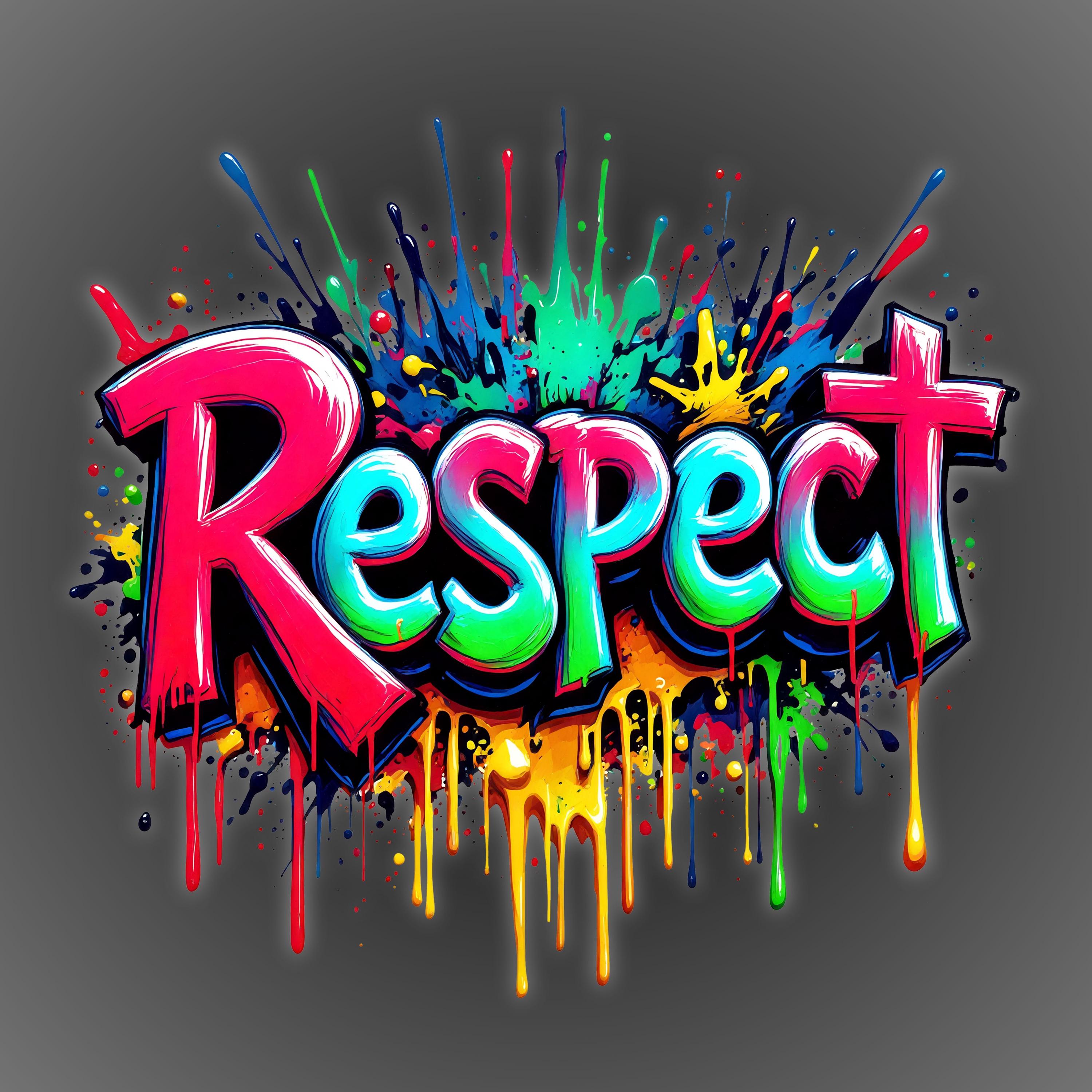 Respect Graffiti PNG | Street Art Sublimation Design | Urban Dripping ...