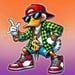 Cool Rapper Duck PNG | Hip-hop Duck Cartoon Character | Streetwear ...