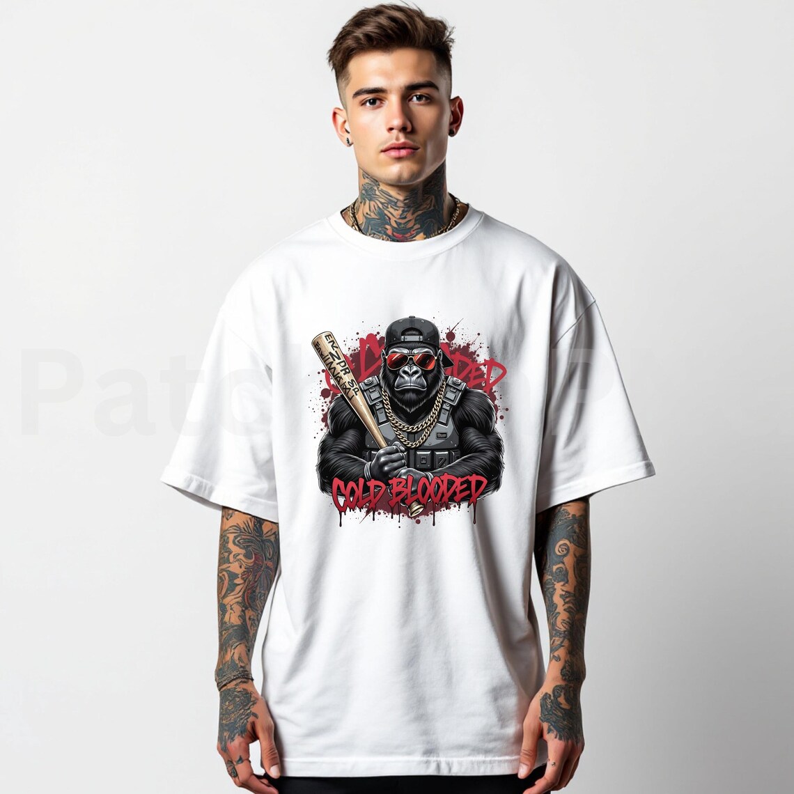 Cold Blooded PNG | Gangsta Gorilla Clipart With Baseball Bat | Savage ...