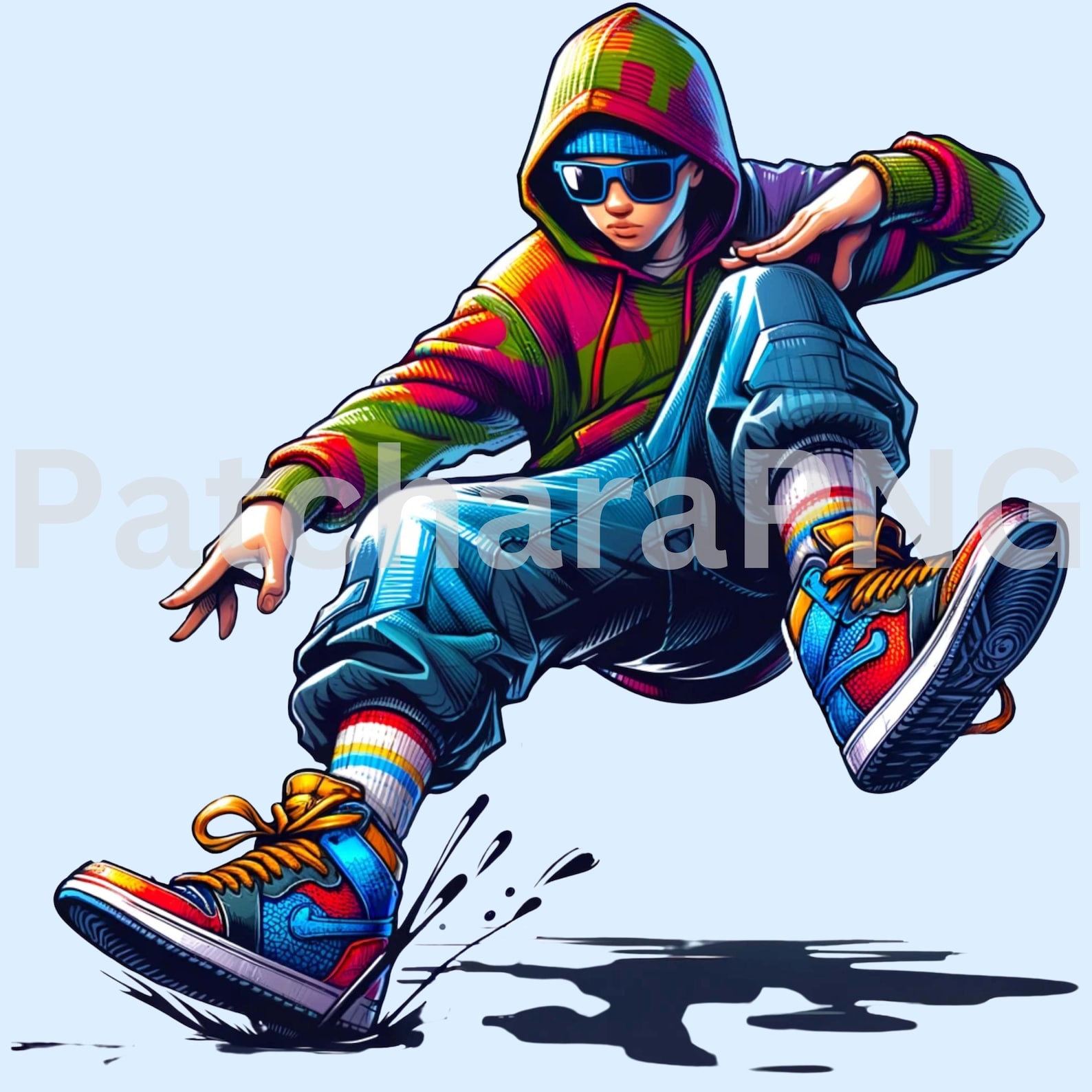 Graffiti Character Cartoon PNG | Hip-hop Teen Breakdancing Art | Street ...