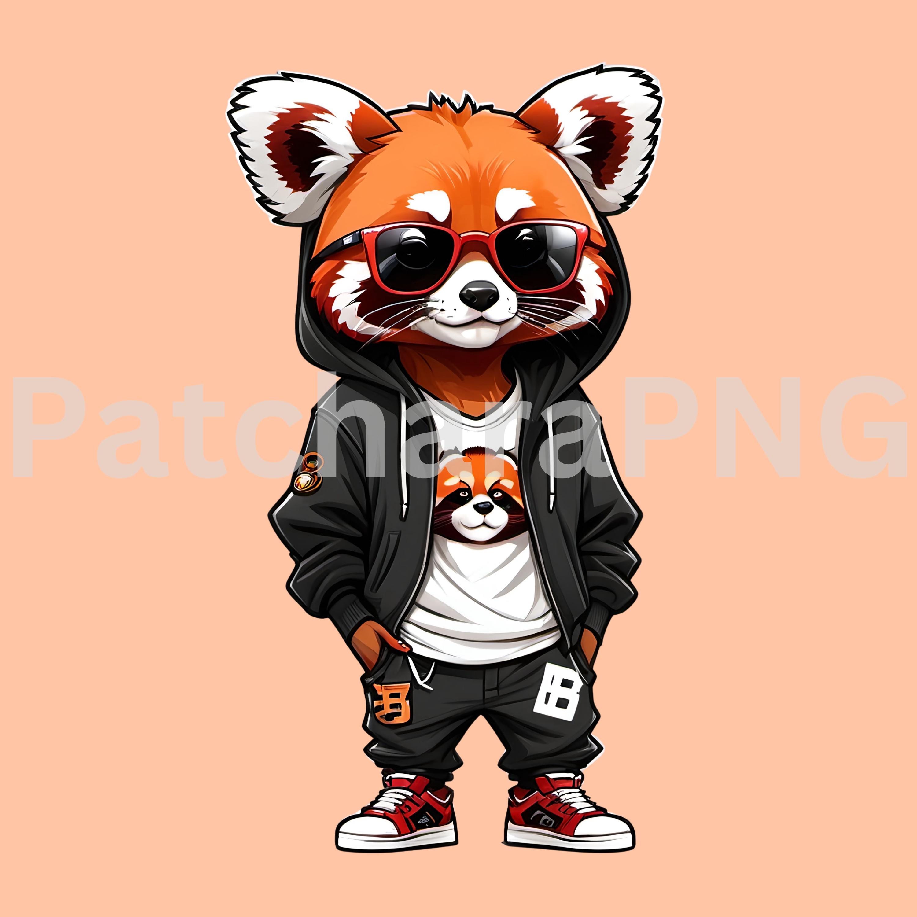 Hip-hop Red Panda PNG Cool Cartoon Animal Graphic Urban Streetwear ...