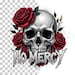 No Mercy Skull PNG | Rose Skull Clipart for Sublimation | Gothic Skull ...