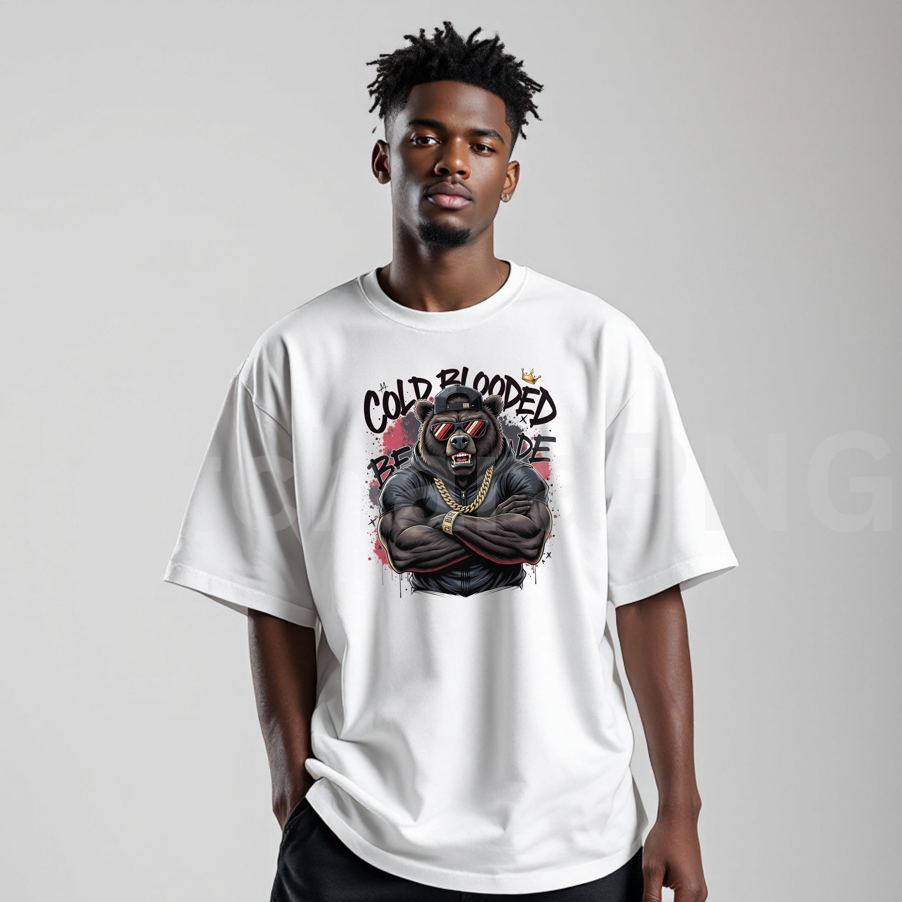 Cold Blooded Beast Mode PNG | Gangsta Bear Clipart With Chain | Urban ...