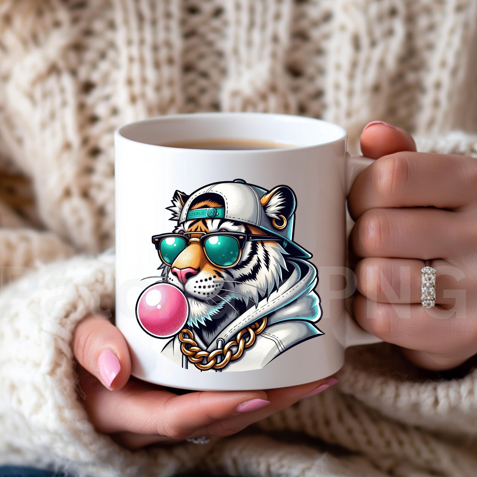 Hip Hop Tiger PNG | Cool Tiger Clipart for Sublimation | Urban ...