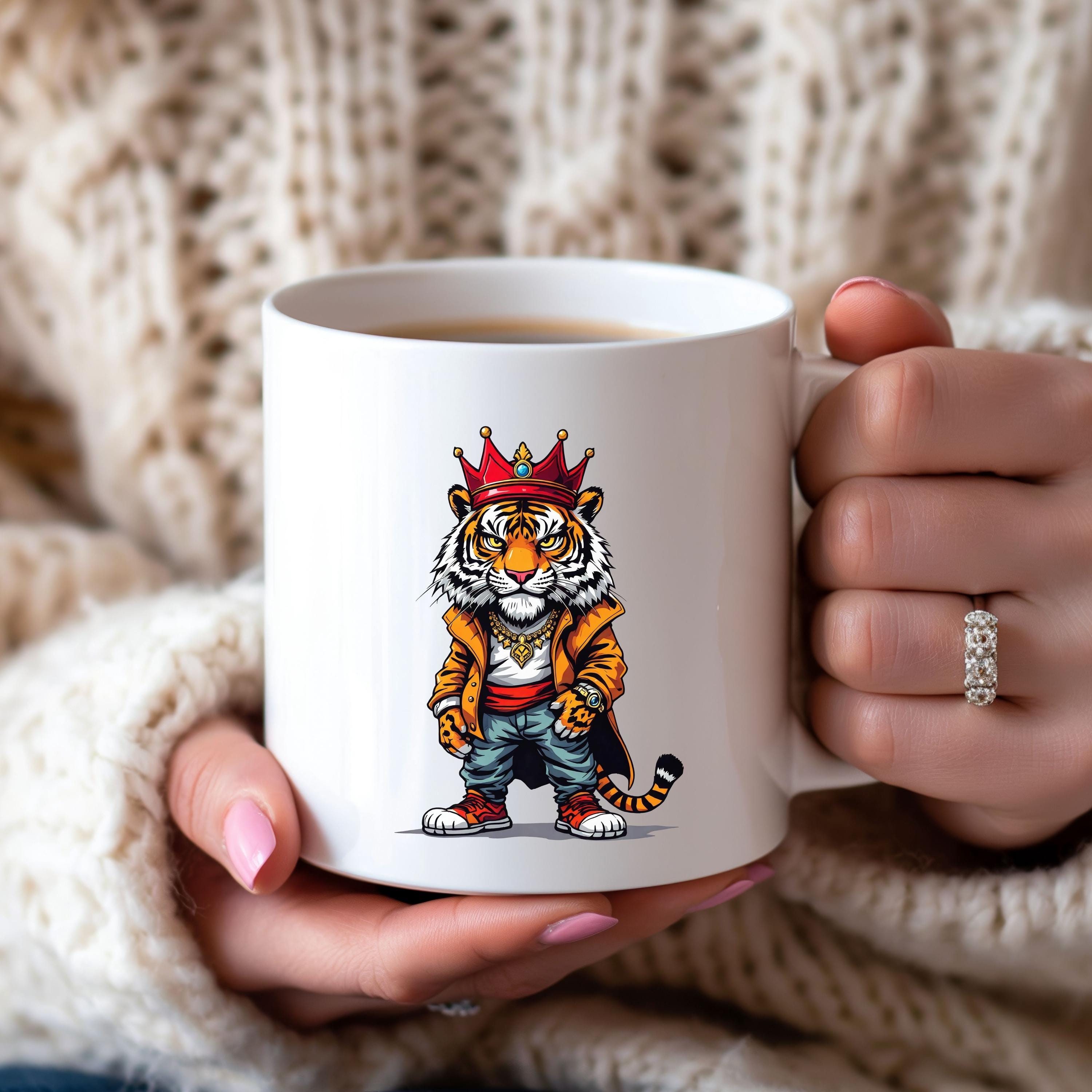 Tiger King PNG | Urban Tiger Clipart in Crown and Hoodie | Gangsta ...