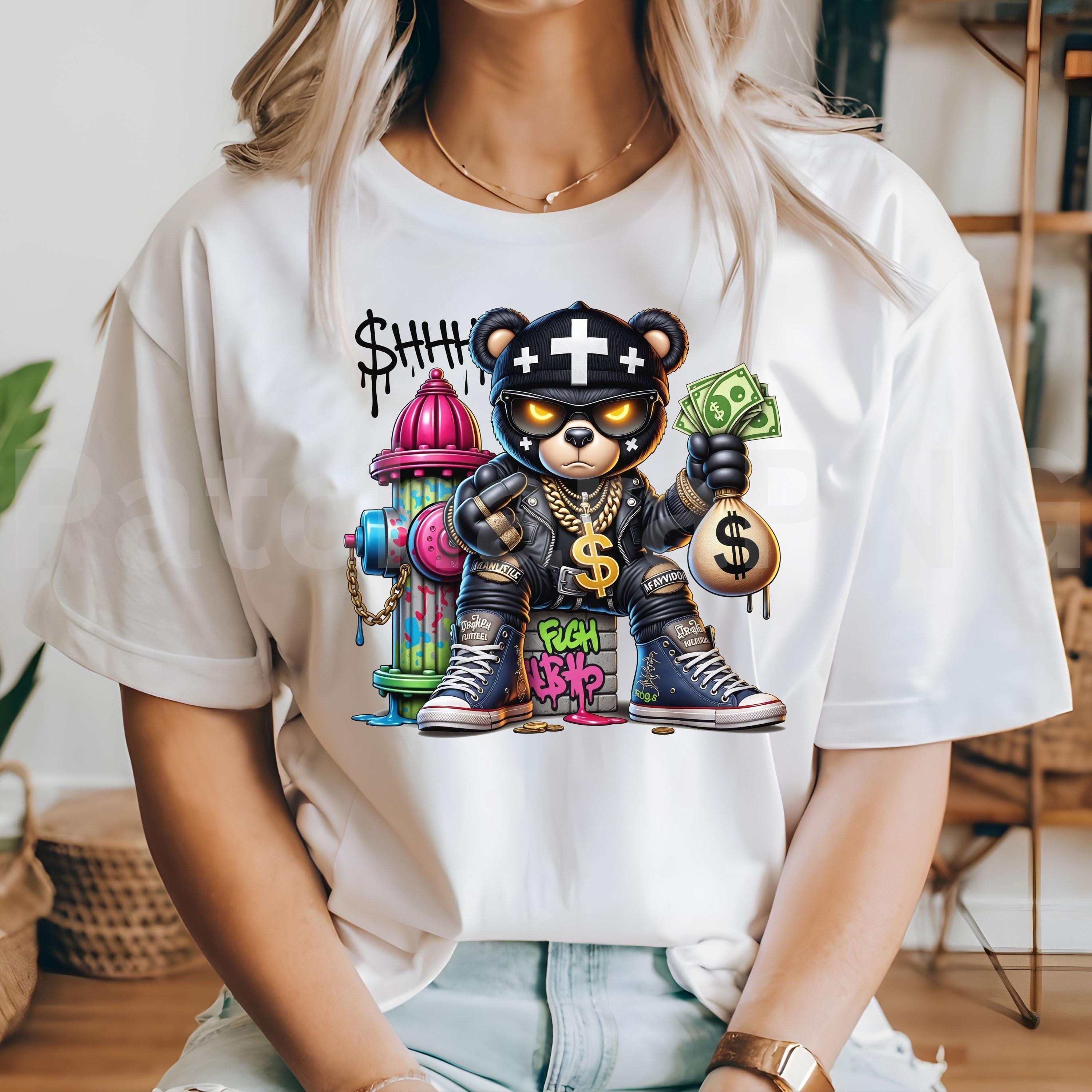 Hiphop Teddy Bear Png, Gangsta Bear PNG | Hip Hop Graffiti Teddy ...
