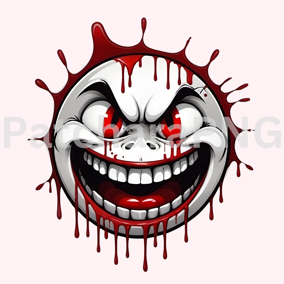 Creepy Evil Smile PNG | Spooky Emotions, Digital Download, Sublimation ...