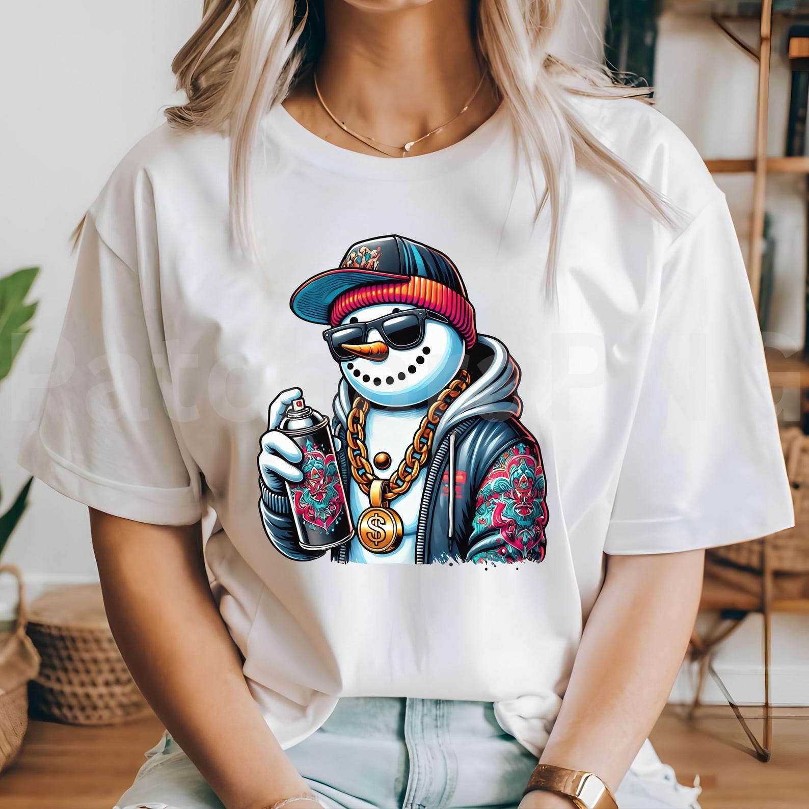 Graffiti Snowman Clipart Hip-hop Snowman PNG Streetwear Christmas ...