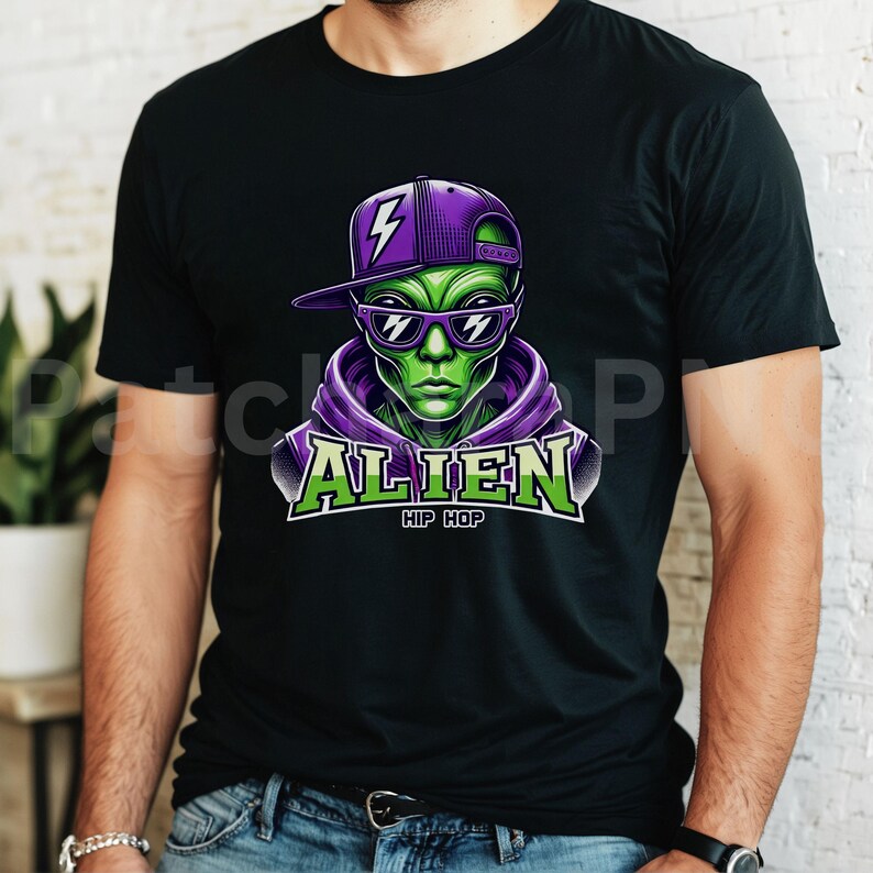Hip Hop Alien PNG | Cool Green Alien Clipart With Shades and Cap ...