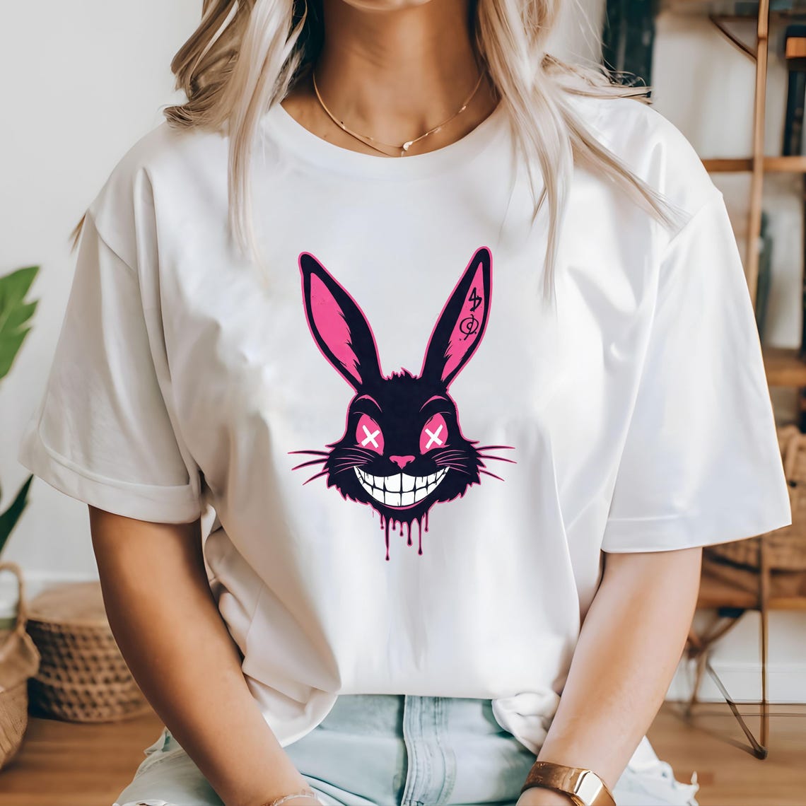 Evil Bunny PNG | Crazy Rabbit Face Clipart | Graffiti Style Animal ...