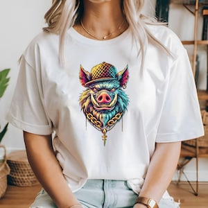 Gangsta Boar PNG | Wild Hog Clipart With Beard and Chains | Urban ...