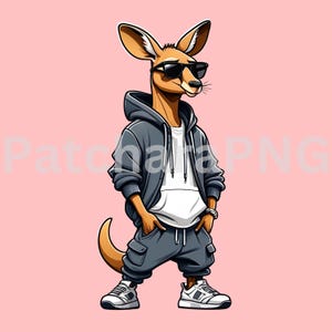 Hip-hop Kangaroo PNG | Cool Cartoon Animal Graphic | Urban Streetwear ...