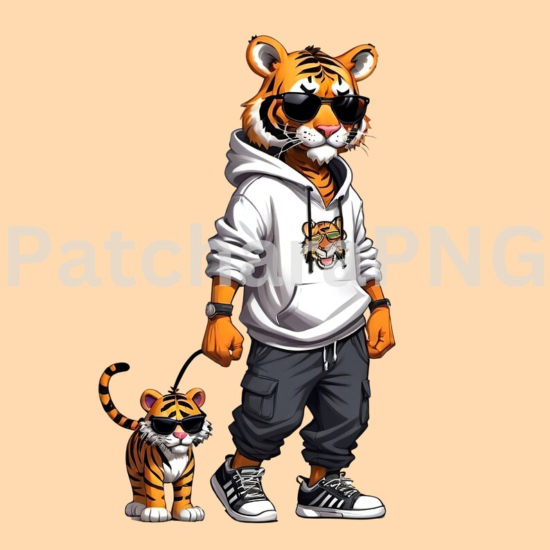Funky Tiger Character Clipart Cool Hip-hop Design Projects Hip-hop ...