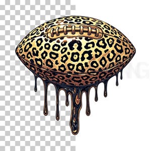 Leopard Football PNG Drip Graffiti | Sublimation Football Mom Shirt ...