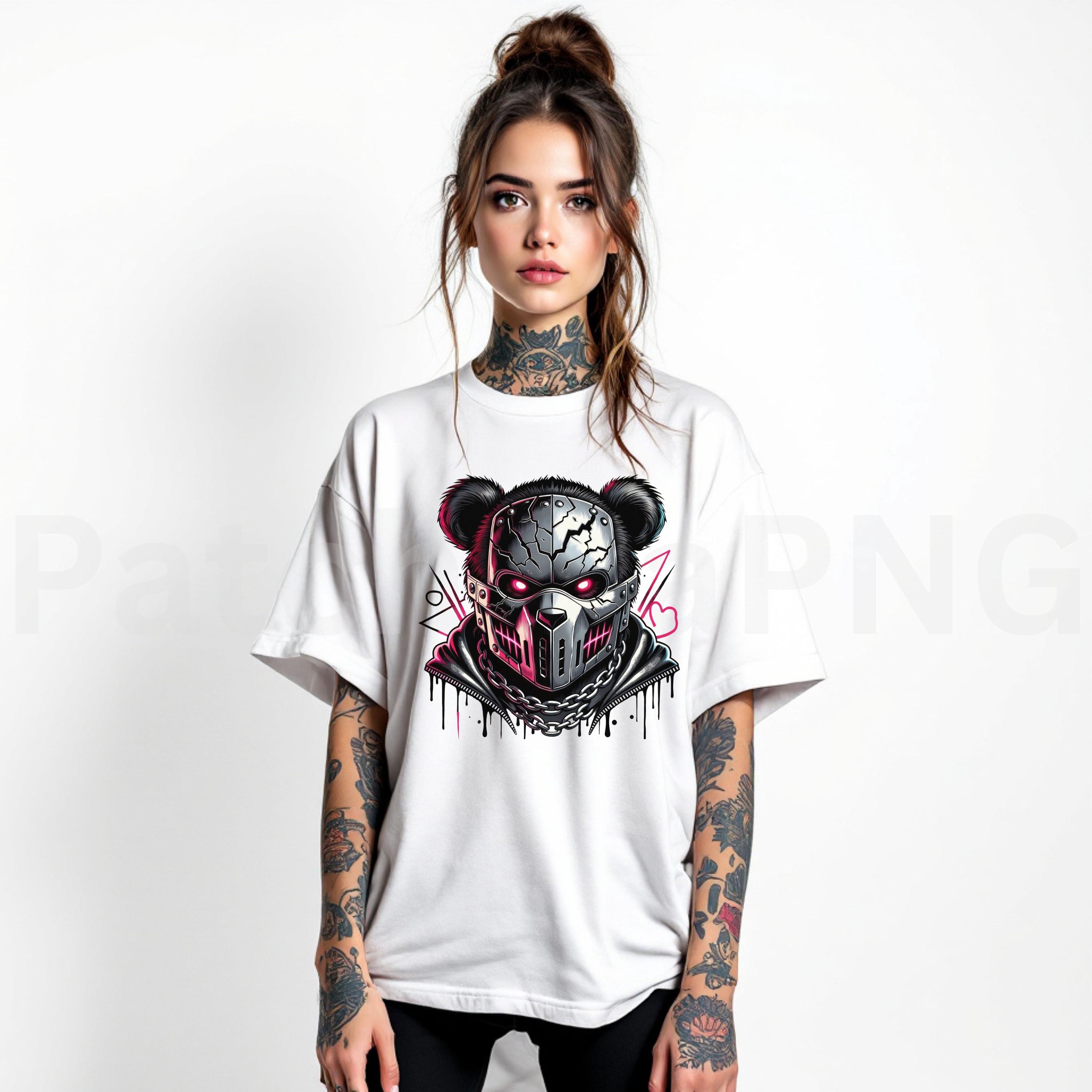 Masked Bear PNG Graffiti Style | Cyber Gangsta Teddy Clipart ...