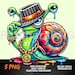 Graffiti Snail PNG | Cartoon Snail Clipart With Gold Chain and Cap ...