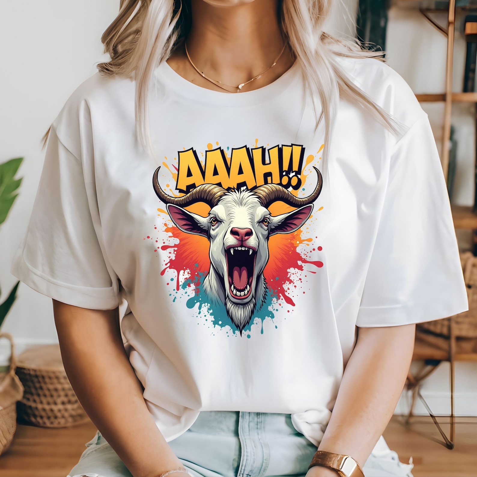 Alpha Goat PNG | Screaming Goat Clipart | Bold Animal Streetwear Design ...