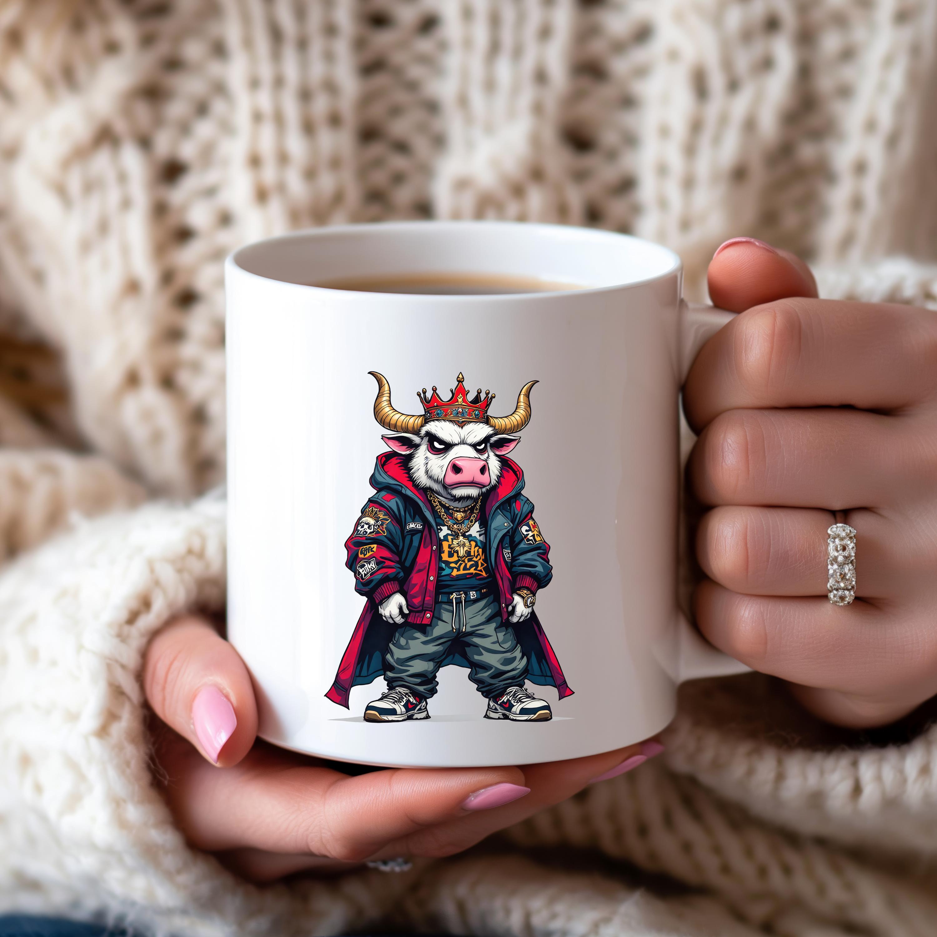 King Cow PNG | Royal Gangsta Cow Clipart With Crown | Urban Street ...