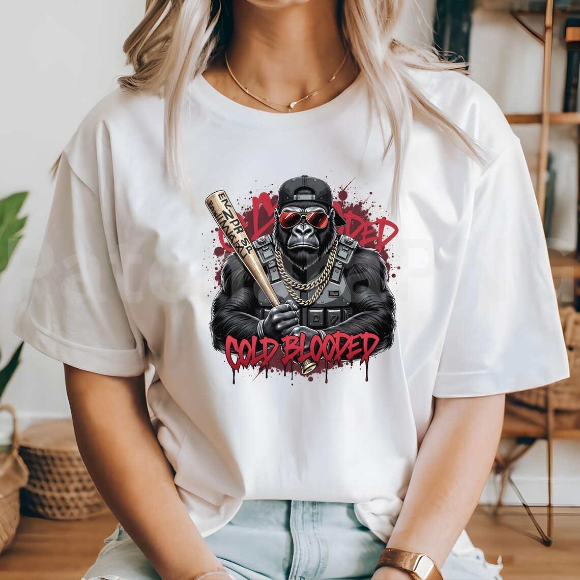 Cold Blooded PNG | Gangsta Gorilla Clipart With Baseball Bat | Savage ...