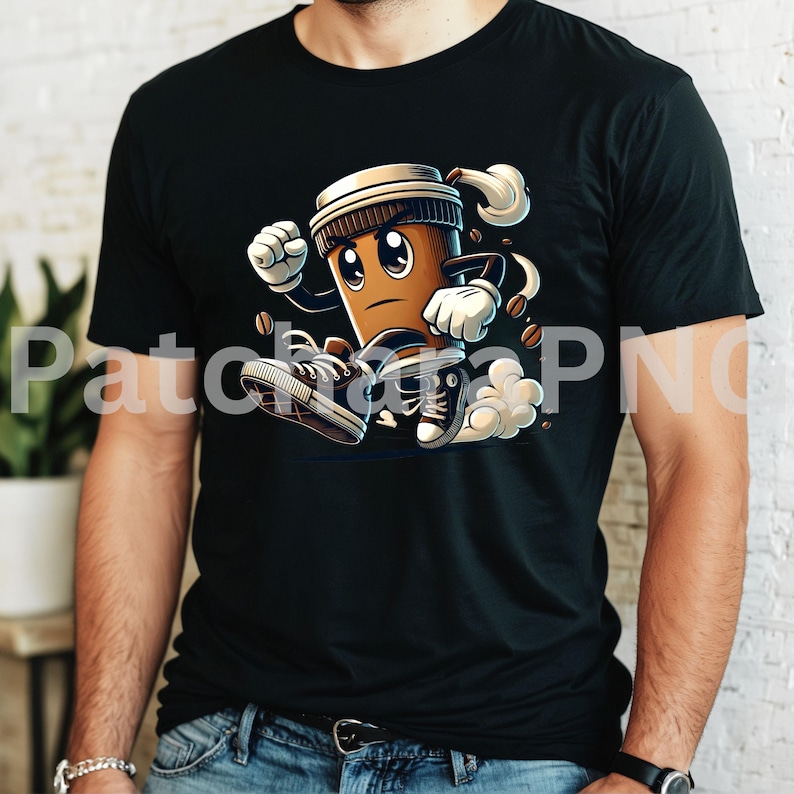 Running Coffee Cup PNG | Cute Cartoon Coffee Cup Clipart | Coffee Lover ...