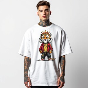 Tiger King PNG | Urban Tiger Clipart in Crown and Hoodie | Gangsta ...