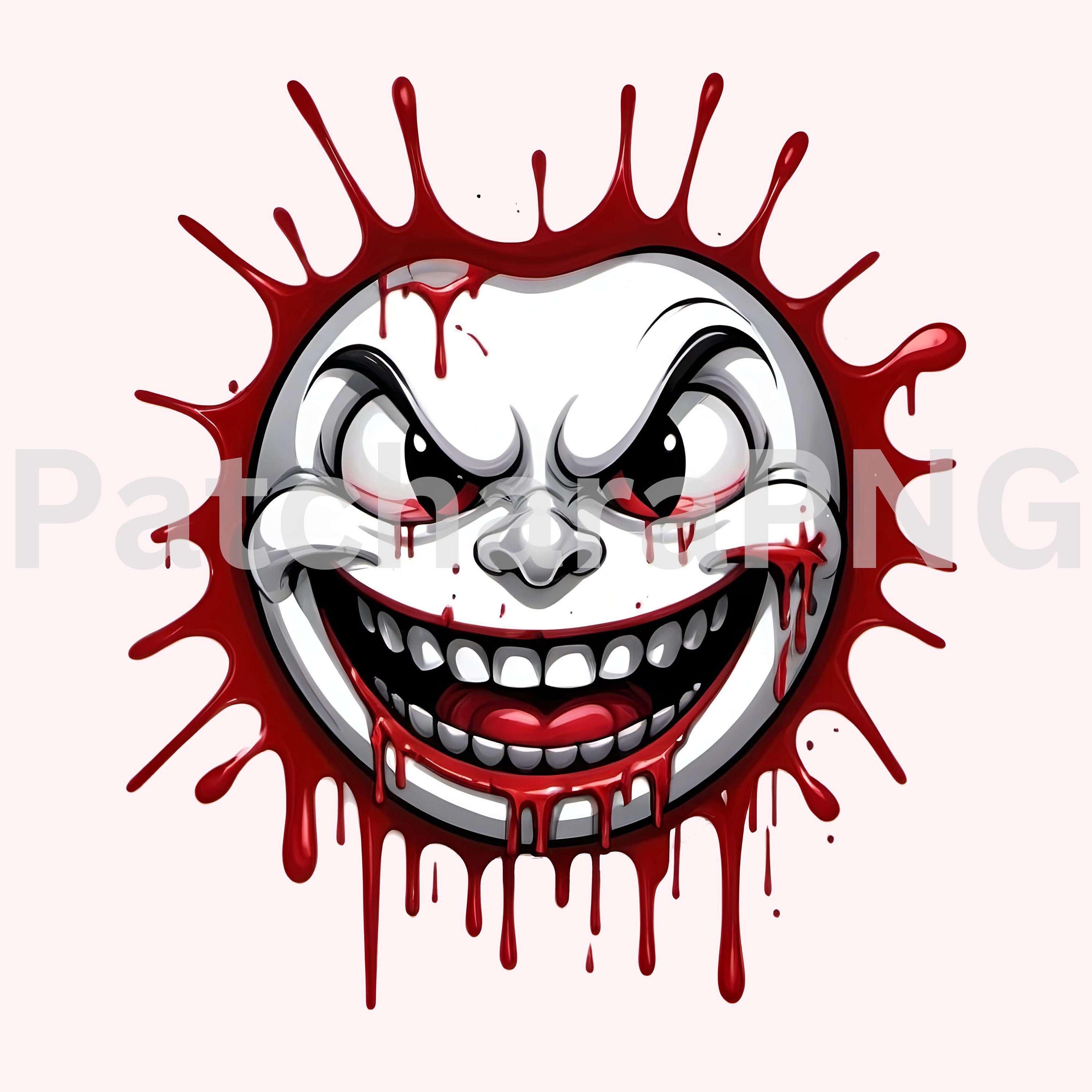 Creepy Evil Smile PNG | Spooky Emotions, Digital Download, Sublimation ...