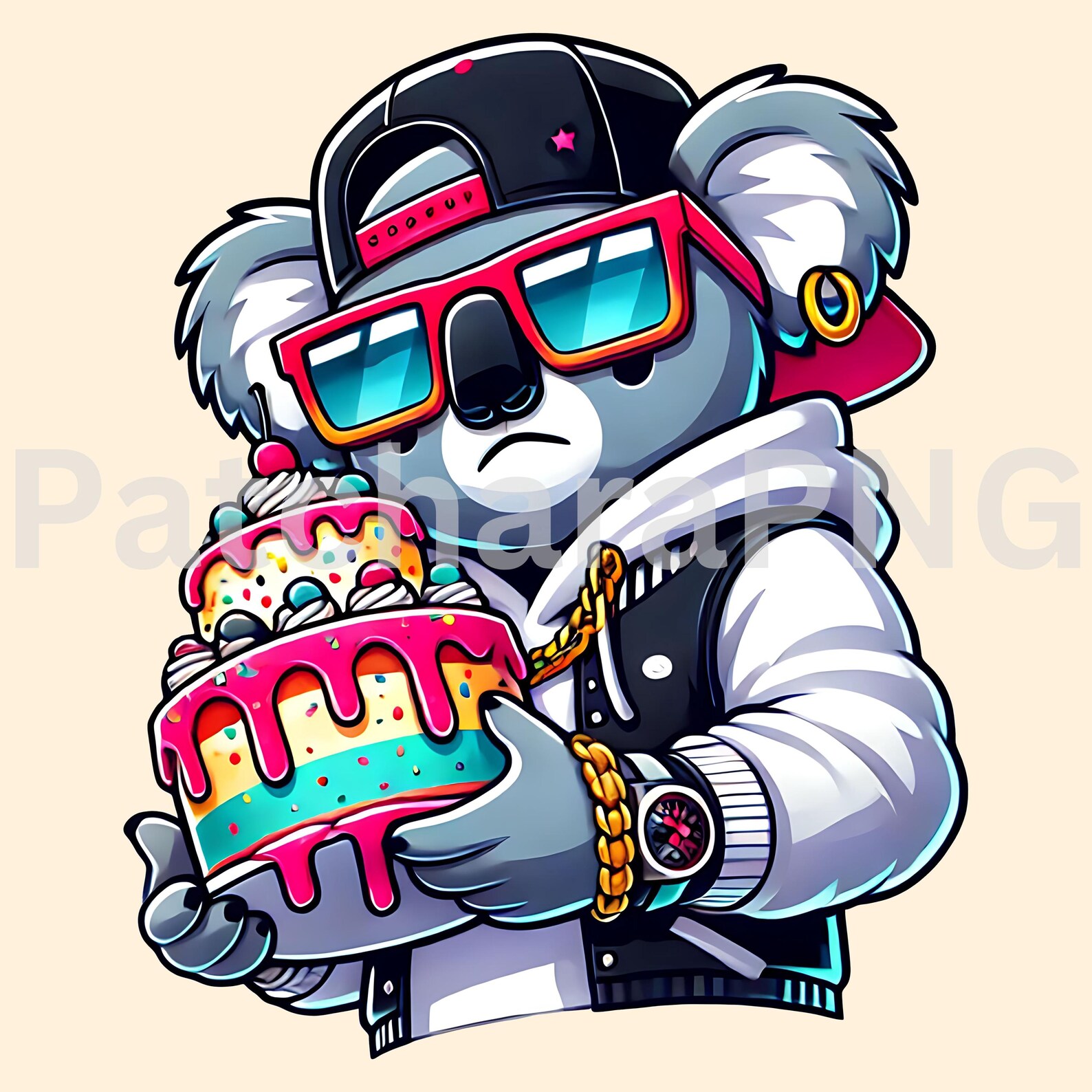 Koala Hip Hop PNG | Cool Dancing Koala Clipart | Urban Animal ...