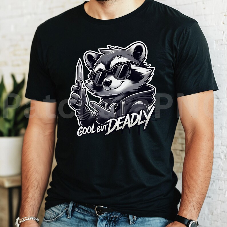 Deadly Raccoon PNG | Cool Raccoon Clipart With Knife and Sunglasses | Street Attitude Animal ...