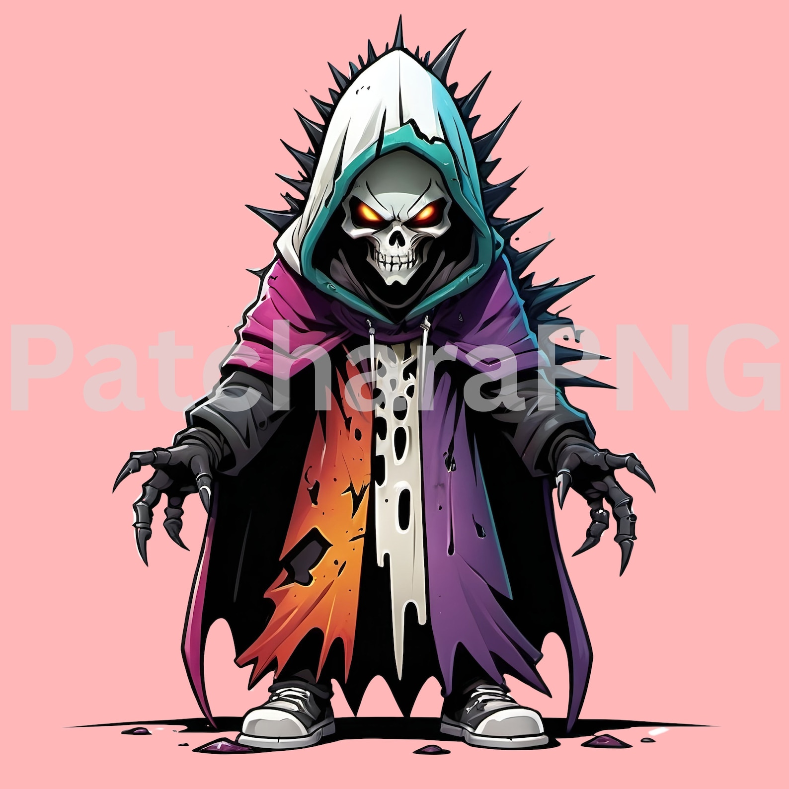 Sinister Necromancer Graffiti Art | Hooded Skull Reaper | Dark Urban ...