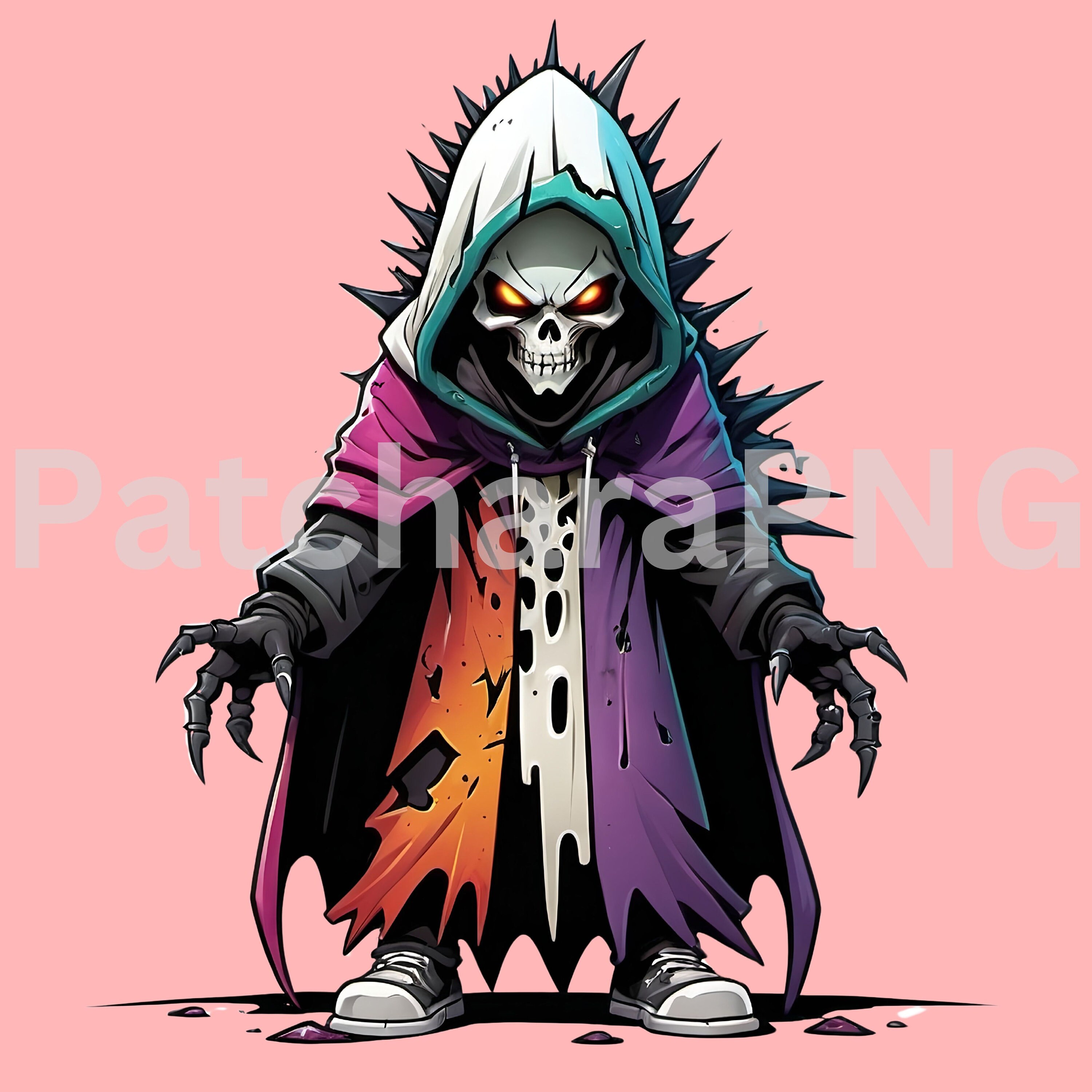 Sinister Necromancer Graffiti Art | Hooded Skull Reaper | Dark Urban ...