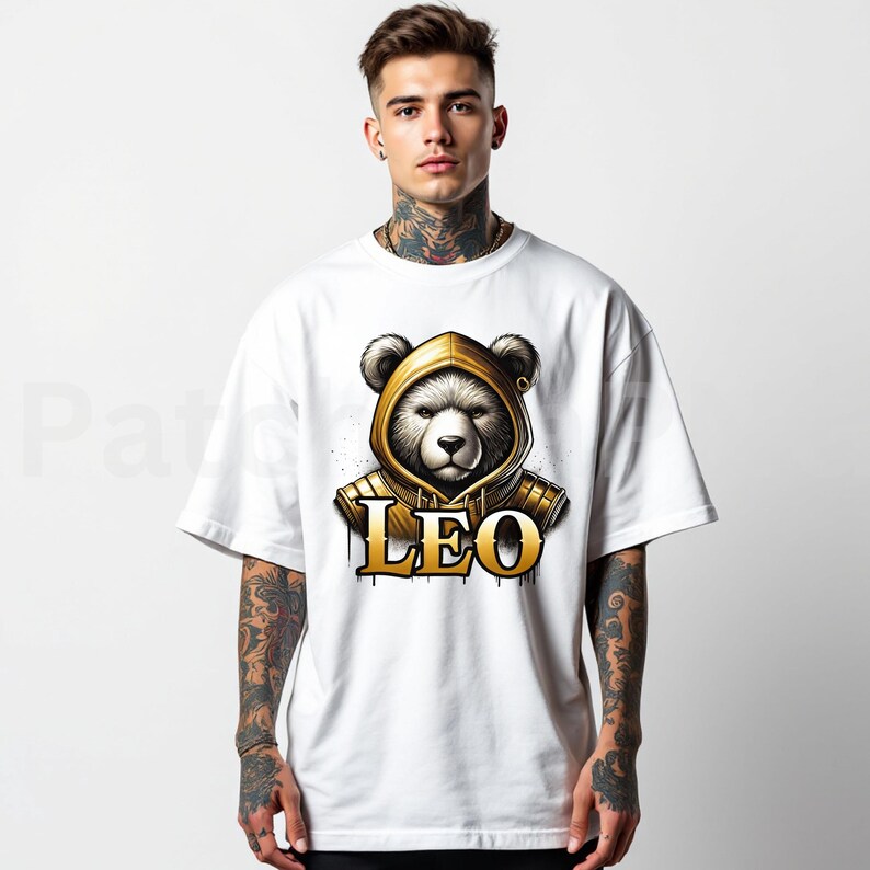 Leo Bear PNG | Zodiac Lion Sign Bear Clipart | Horoscope Hoodie Animal ...