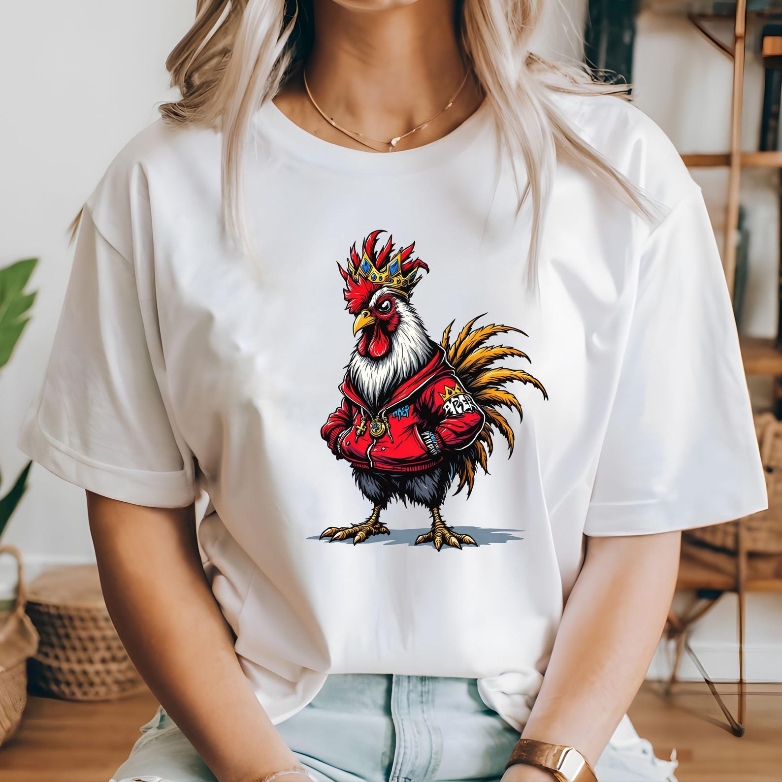 King Rooster PNG | Hip Hop Chicken With Crown Clipart | Streetwear ...