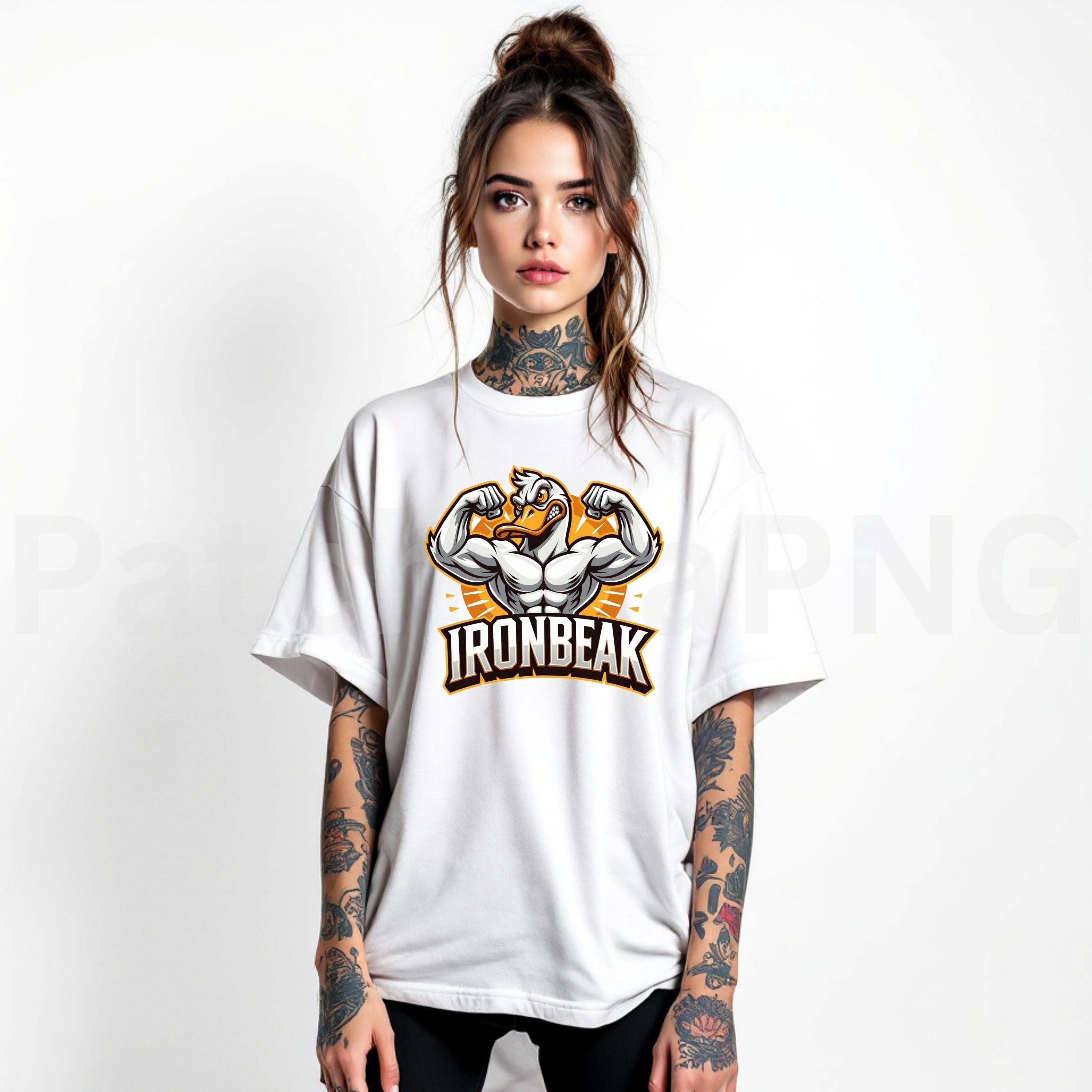 Ironbeak Muscle Duck PNG | Gym Mascot Logo Clipart | Flexing Cartoon ...