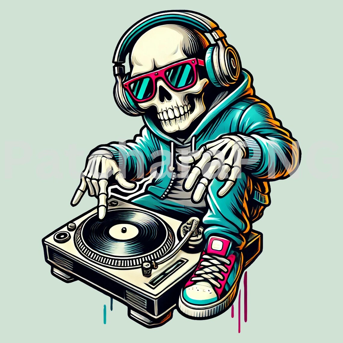 Hip-hop Skull Dj Png | Cool Dj Skull Clipart | Music Lover | Skull Dj ...