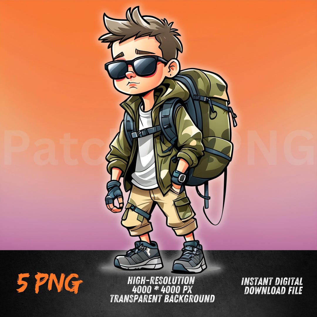 Tactical Style Boy PNG | Camouflage Outfit Graffiti Art | Cool DTF ...