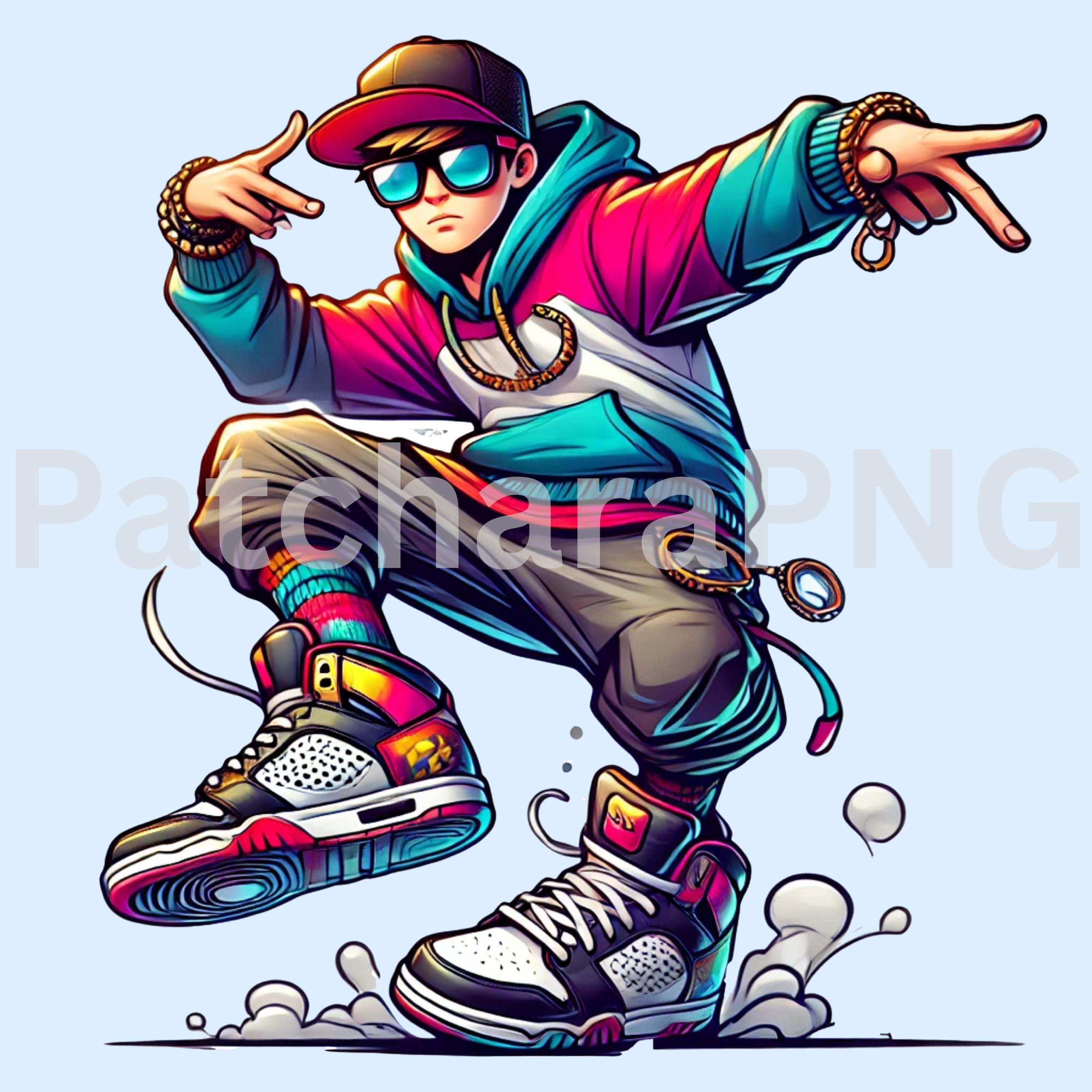 Graffiti Character Cartoon PNG Hip-hop Teen Breakdancing Art Street ...